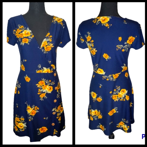 Arizona Jean Company | Dresses | Blue And Yellow Dress | Poshmark